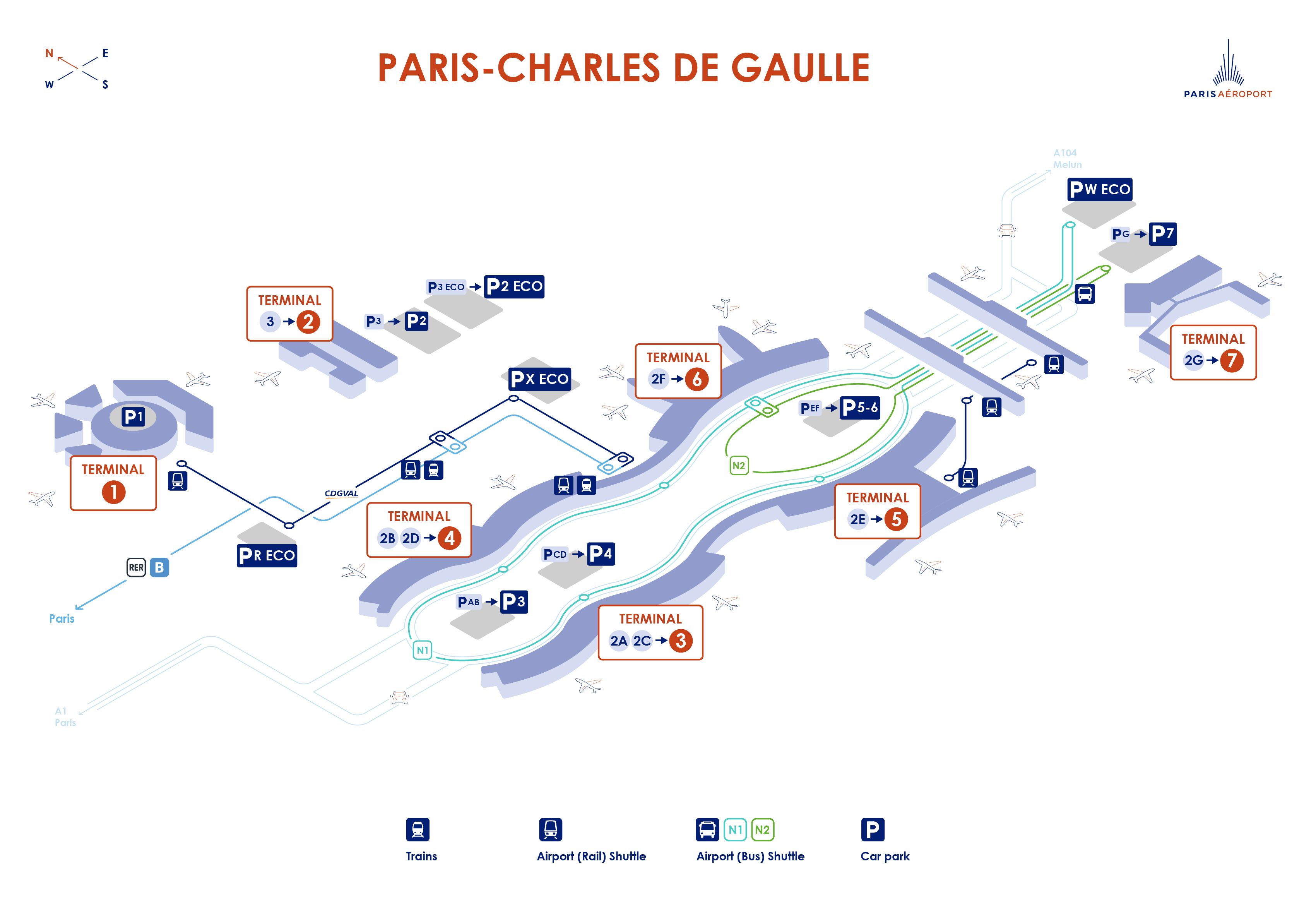 Paris-CDG terminals change their names